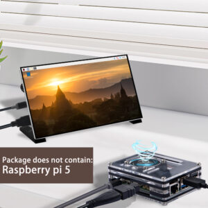 52Pi Acrylic Case 9 Layers Enclosure with Cooling Fan Heatsink for ...