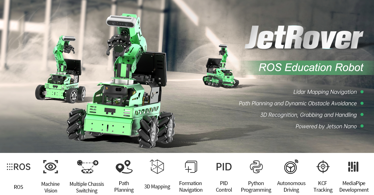 JetRover ROS Robot Car with Robot Arm Powered by Jetson Nano ...