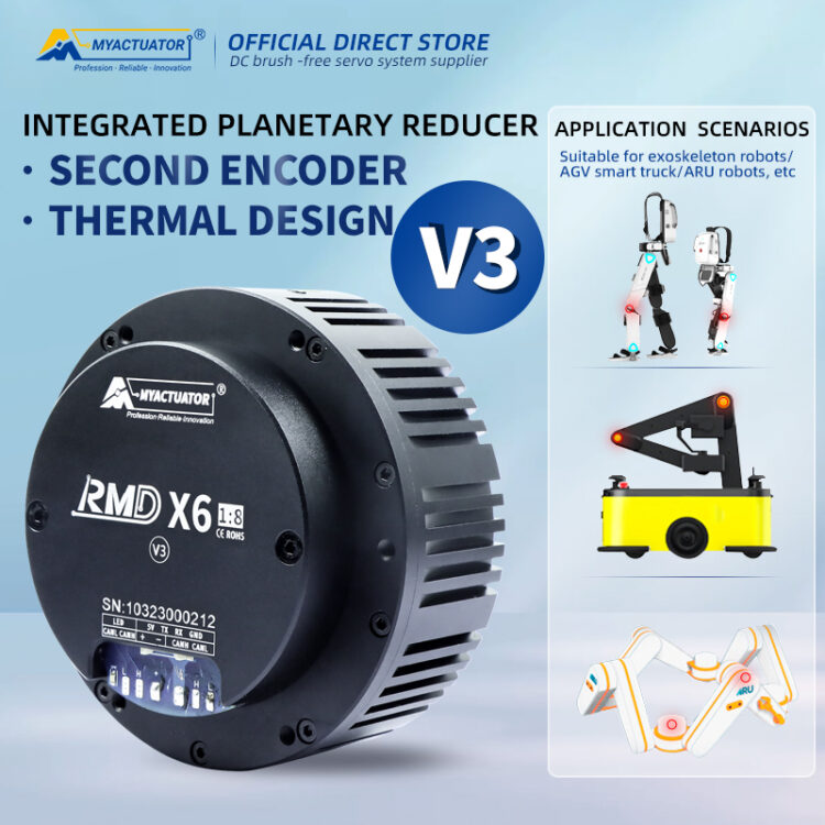 RMD-X6 1:8 V3 MyActuator Delicate and Lightweight Micro Servo Motor ...