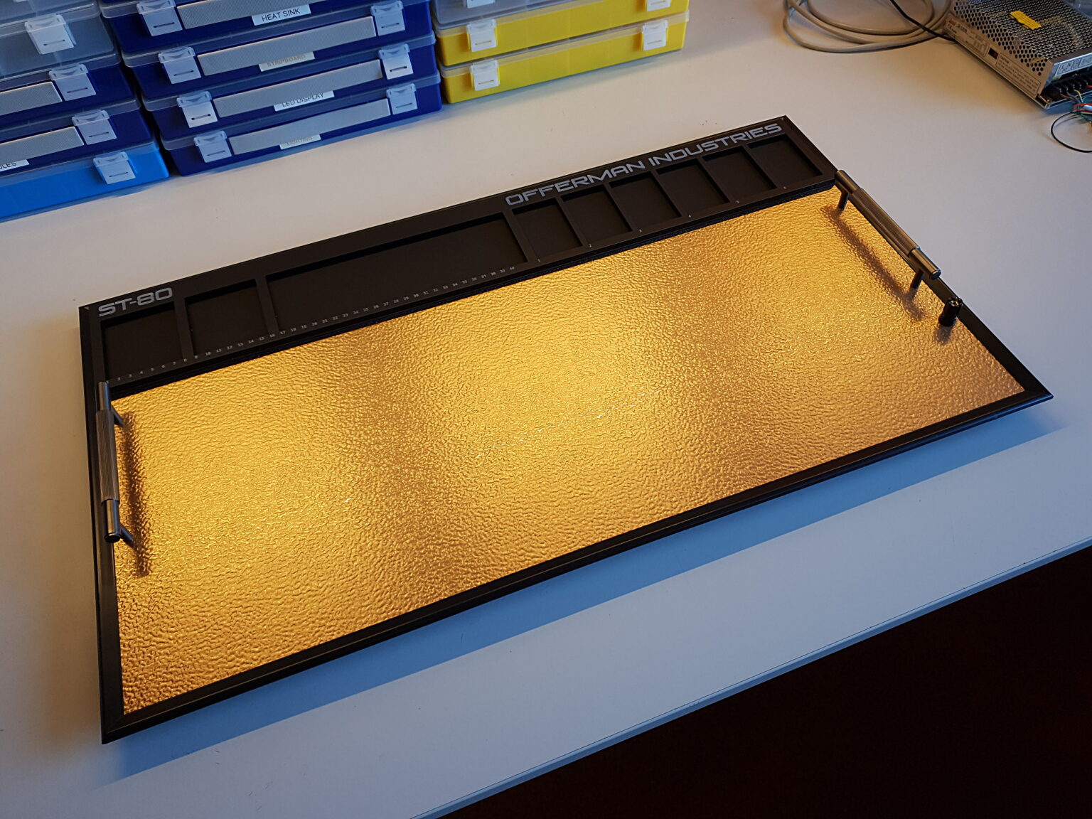 Aluminum Soldering Tabletop, size 80x45cm, 9 Pockets, Soft Underside ...