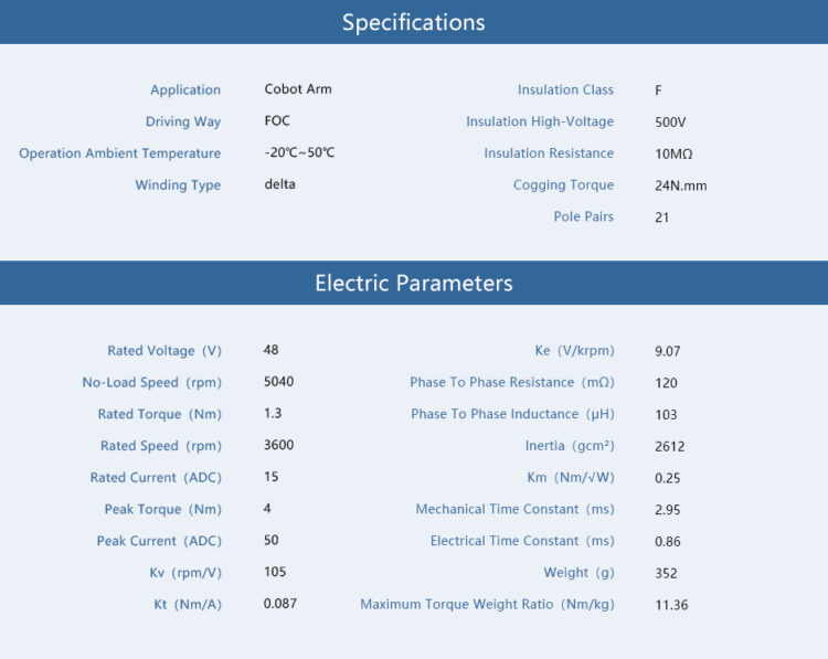 RO80 KV105 CubeMars RO80 BLDC Motor with Hall Sensor – Oz Robotics
