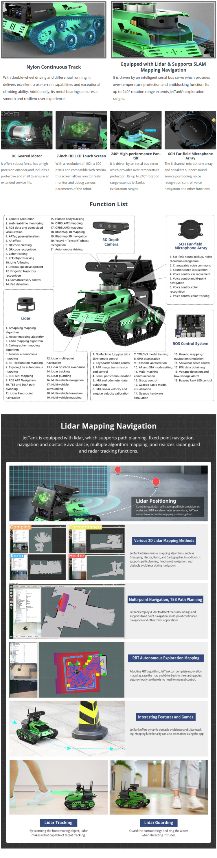 Hiwonder JetTank ROS Robot Tank Powered by Jetson Nano Mapping ...