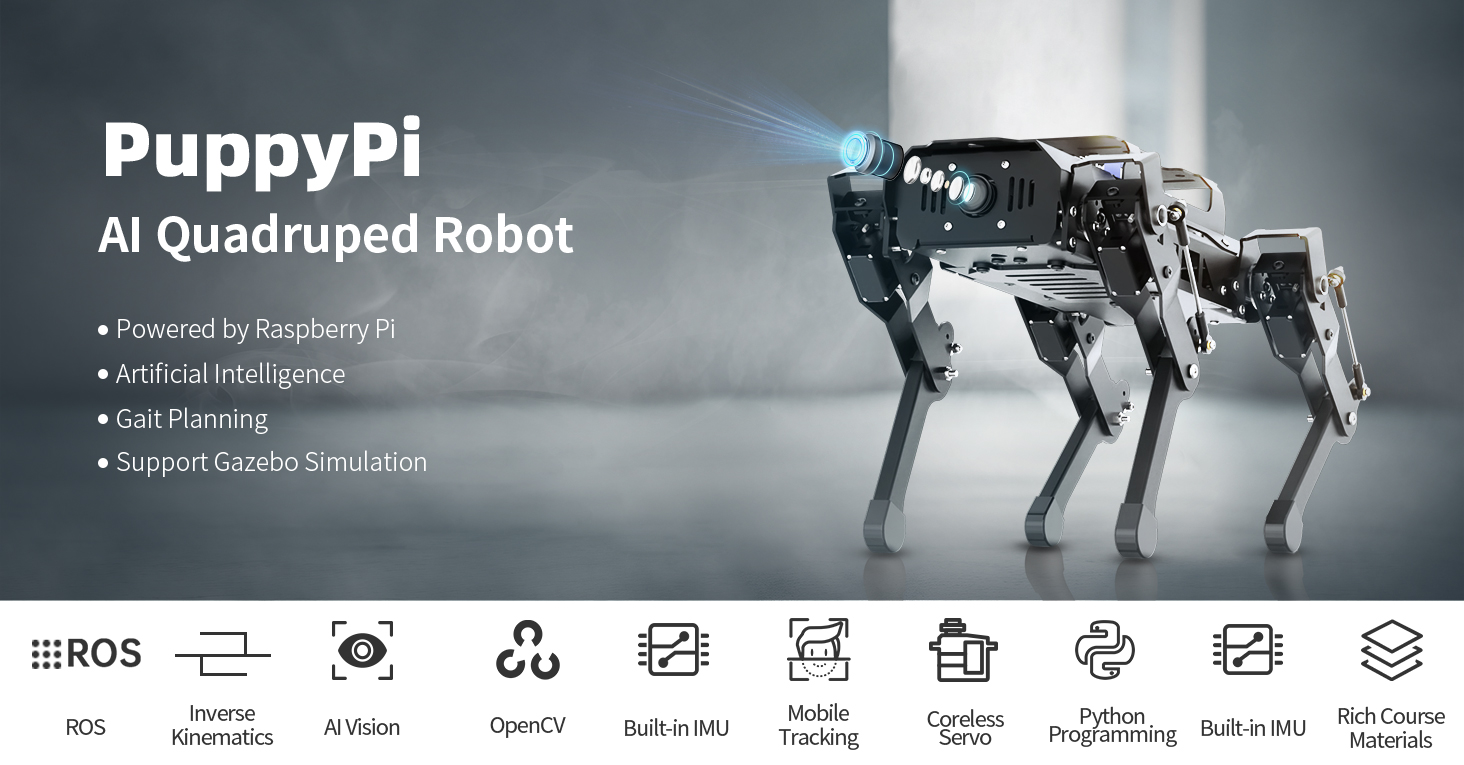 PuppyPi Hiwonder Quadruped Robot with Vision ROS Robot Dog (Advanced ...