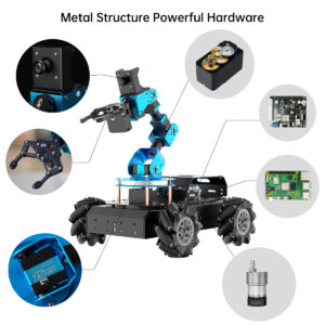 Hiwonder ArmPi Pro ROS Robotic Arm with 4WD Mecanum Wheel Chassis (with ...