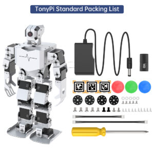 TonyPi Hiwonder AI Intelligent Vision Humanoid Robot (Standard Kit with Raspberry Pi 4B 4GB ...
