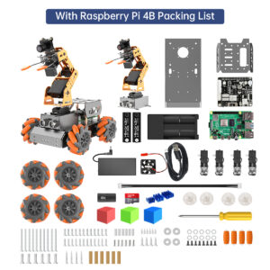 MasterPi Hiwonder AI Vision Robot Arm with Mecanum Wheels Car (with Raspberry Pi 4B 8GB) – Oz ...