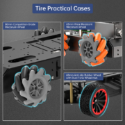 ROS Robot Universal Wheel, Smart Car Tire 65mm Wear-Resistant Mecanum ...