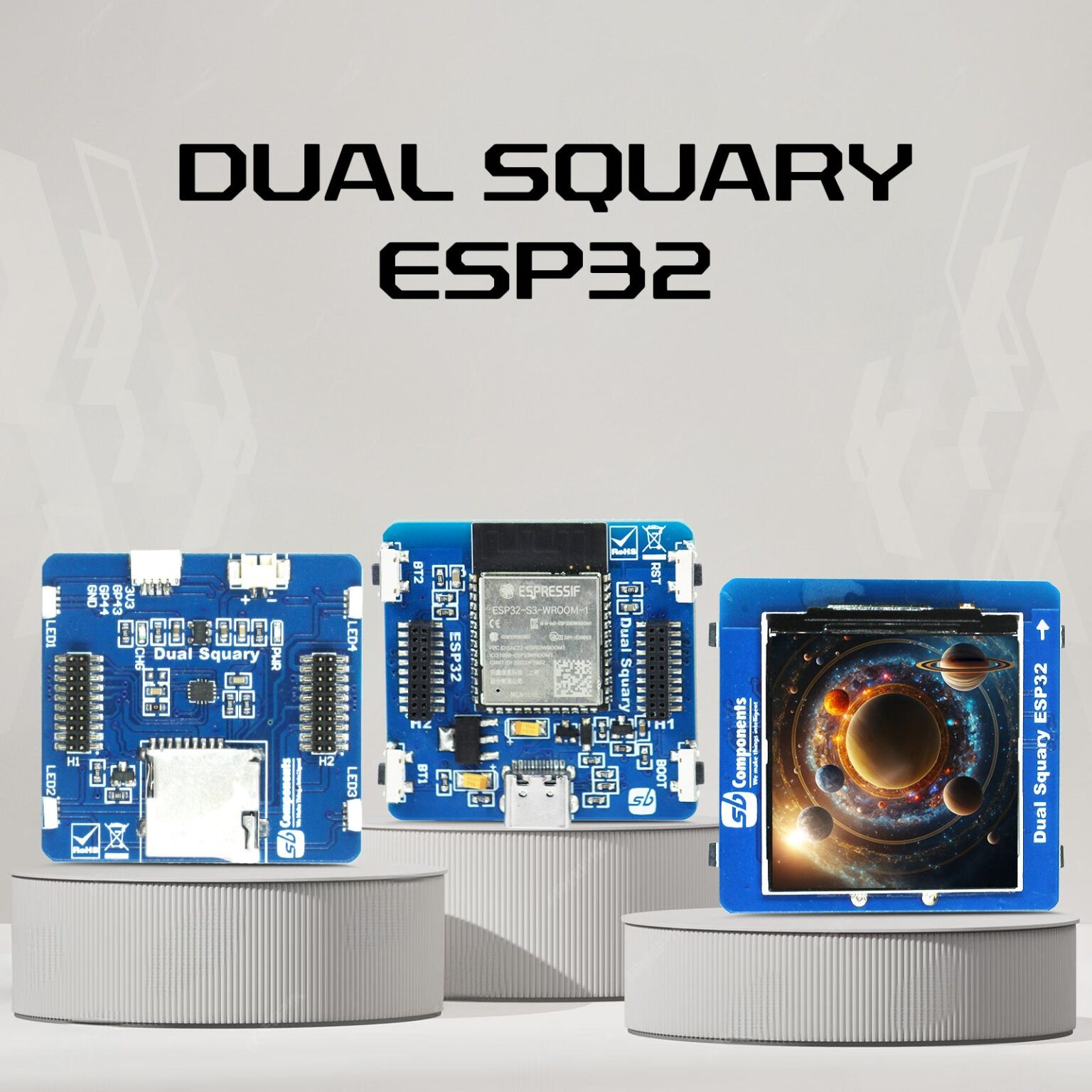 Dynamic Duo Display 1.54″ Based On ESP32 and RP2040 – Square – Oz Robotics
