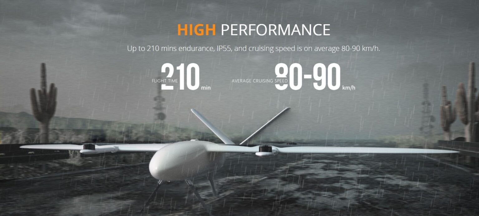 T-DRONES e-VTOL VA25 Fixed Wing VTOL Drone with Long Endurance and ...
