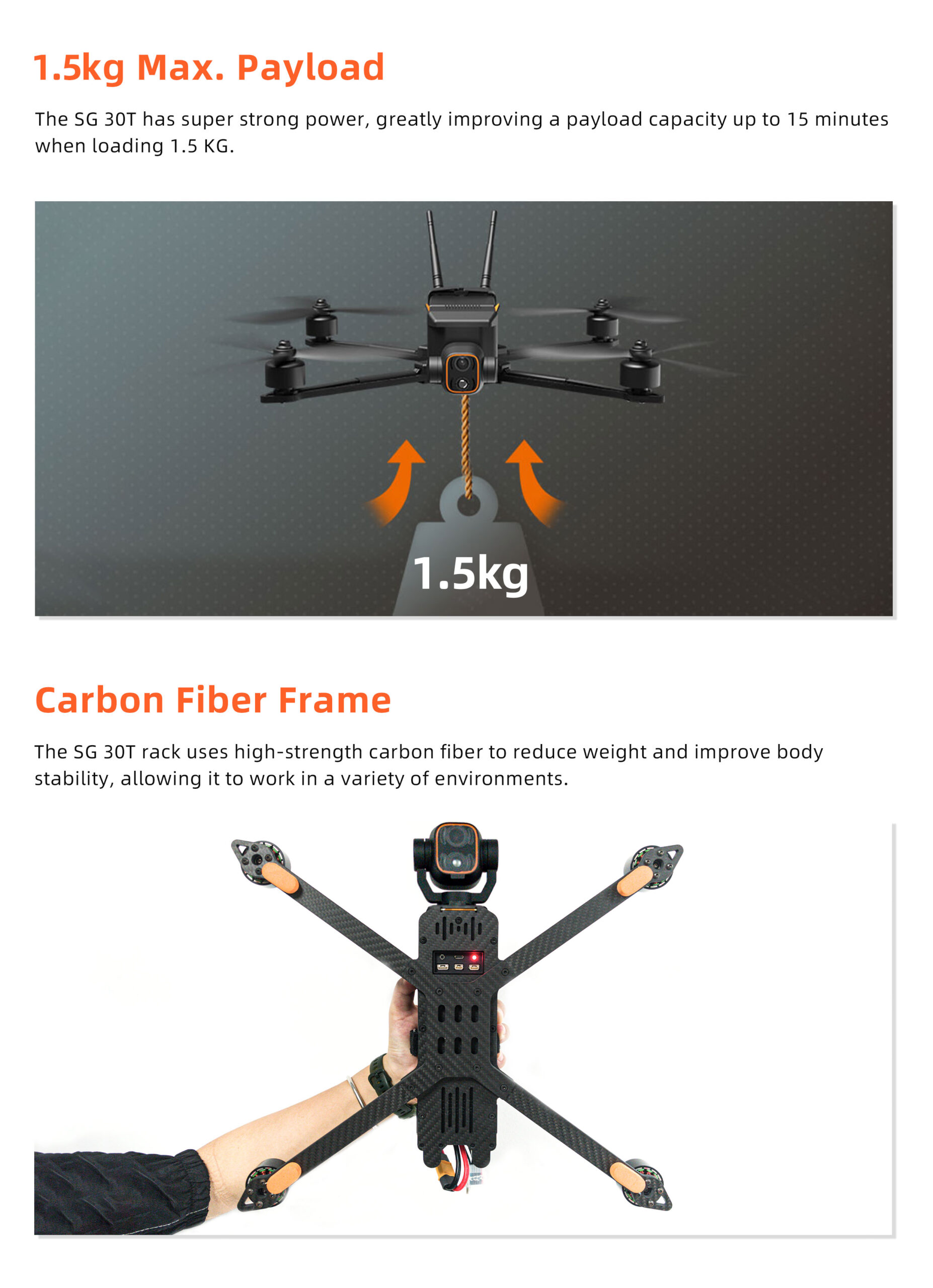 Thermal Imaging and AI Target Follow Drone for Surveillance SG 30T – Oz ...