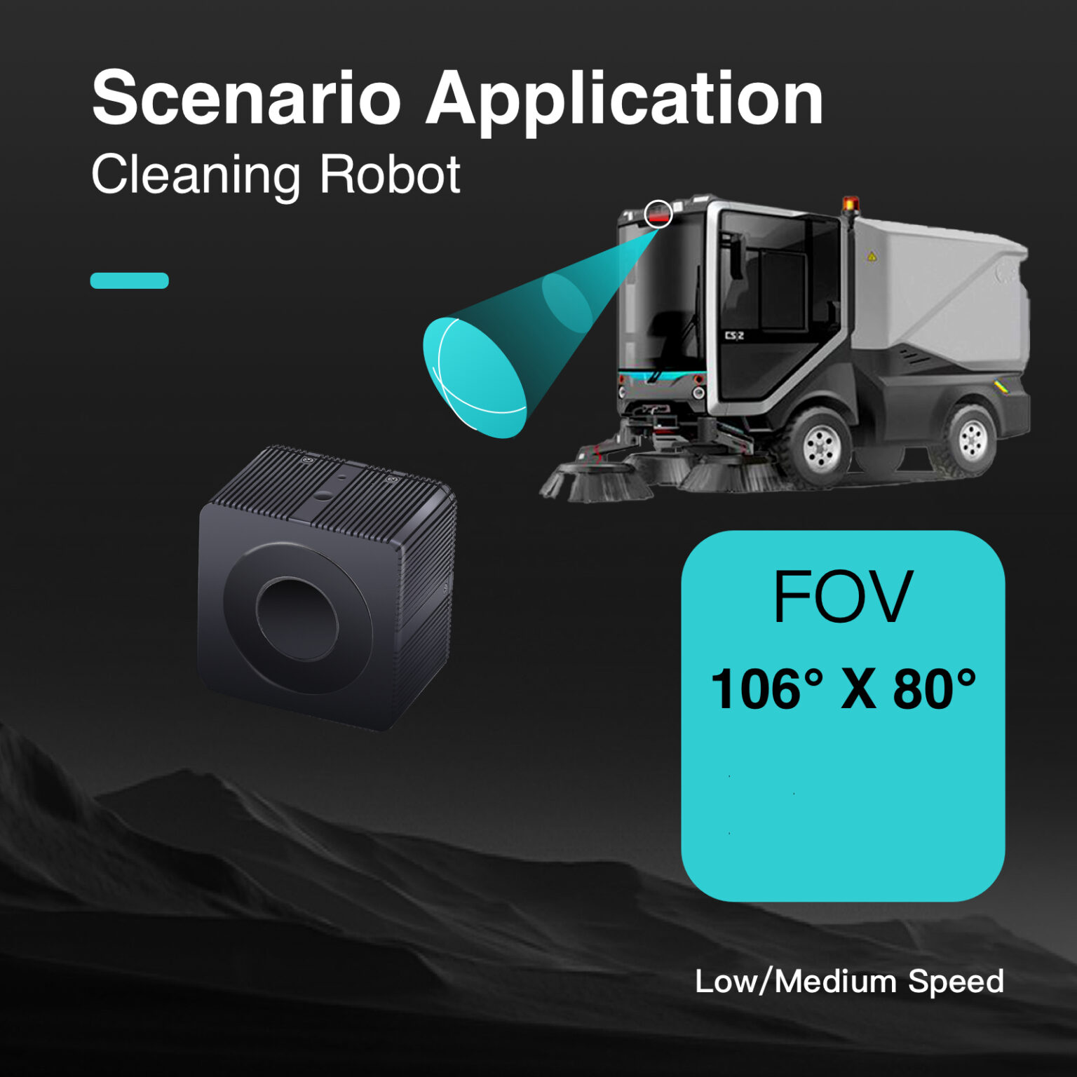 Pure Solid State Flash Lidar Laser Radar Sensor, XT-M120 Mini 65.6FT ...