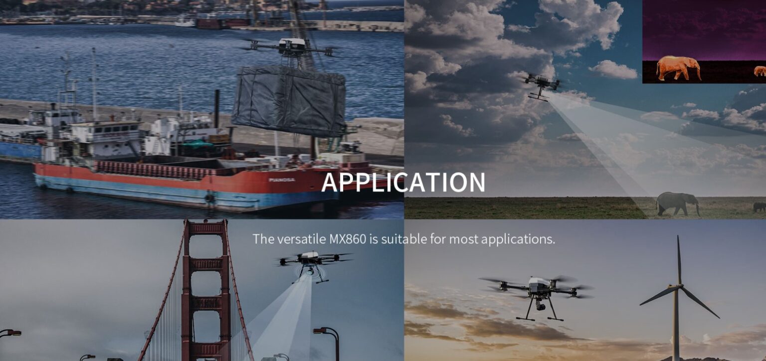 T-DRONES MX860 Coaxial Quadcopter with Max 9kg Load Capacity – Oz Robotics