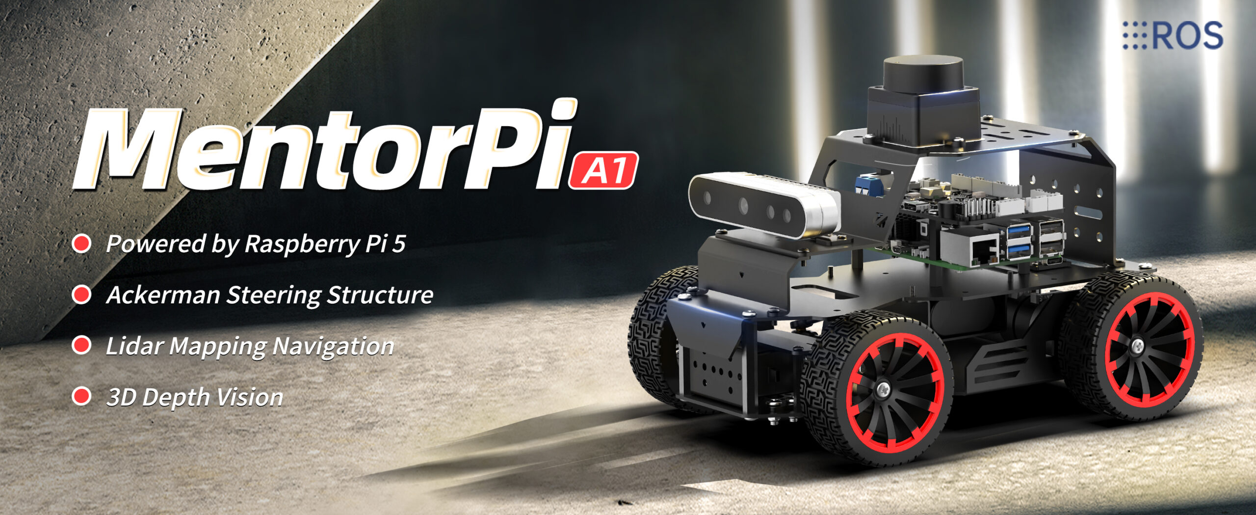 Hiwonder MentorPi A1 Ackerman Robot Car ROS2 AI Coding Robot (Starter ...