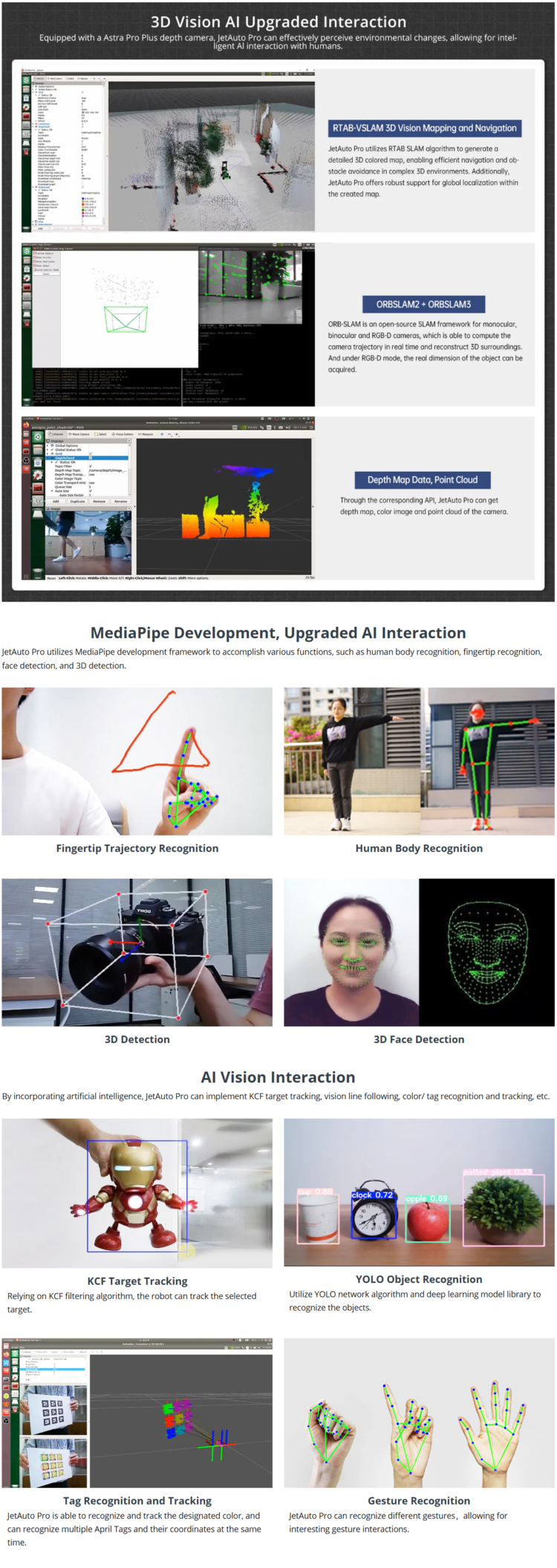 JetAuto Pro ROS Robot Car with Vision Robot Arm Support Python (Standard Kit with Jetson Nano ...