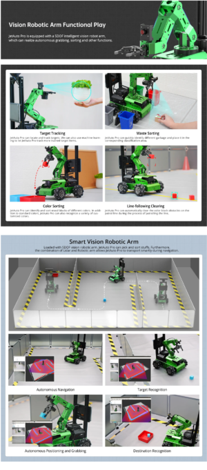 JetAuto Pro ROS Robot Car with Vision Robot Arm Support Python ...