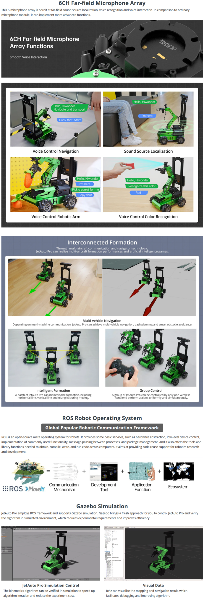 JetAuto Pro ROS Robot Car with Vision Robot Arm Support Python ...