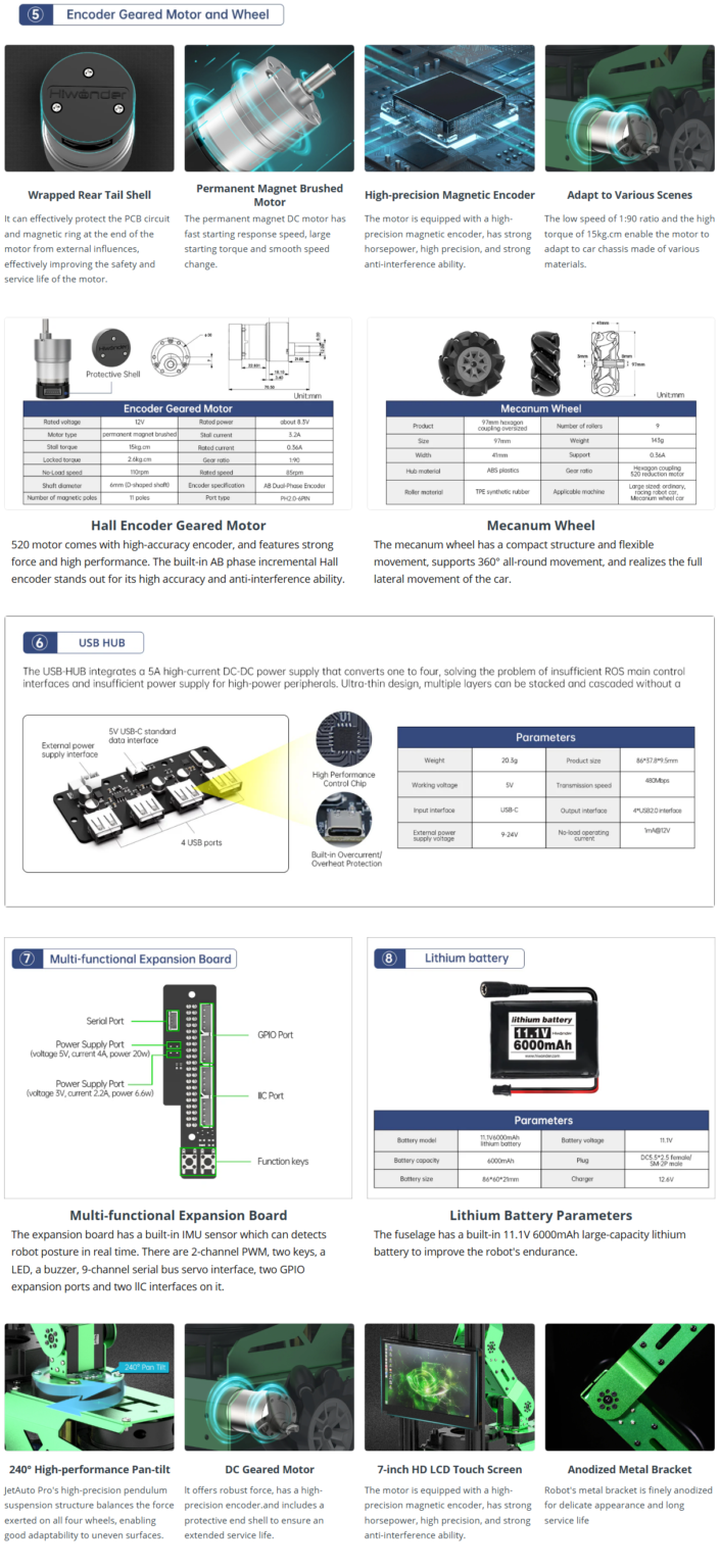 JetAuto Pro ROS Robot Car with Vision Robot Arm Support Python ...