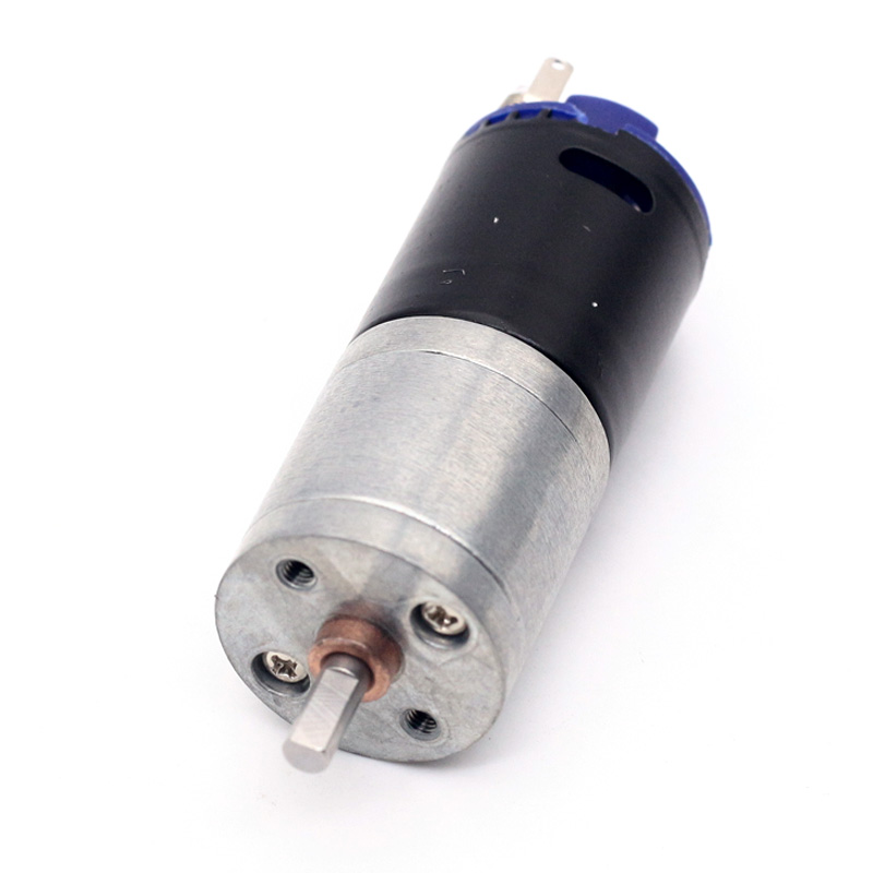 Dual Gear Reduction Motor JGA25-370DG High Torque Black Leather 370 12V ...