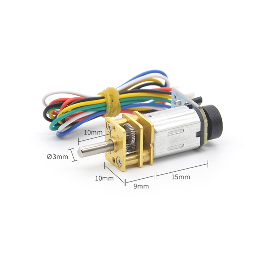 High Quality Materials 12mm Encoder Motor with 6V 1500RPM 1:10 Ratio ...