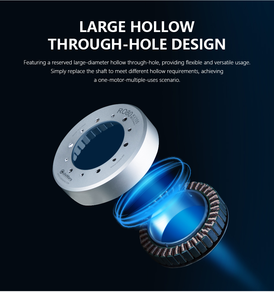 CubeMars RO80 Lite KV105 Motor without Hall Sensor for Robot Arm – Oz ...