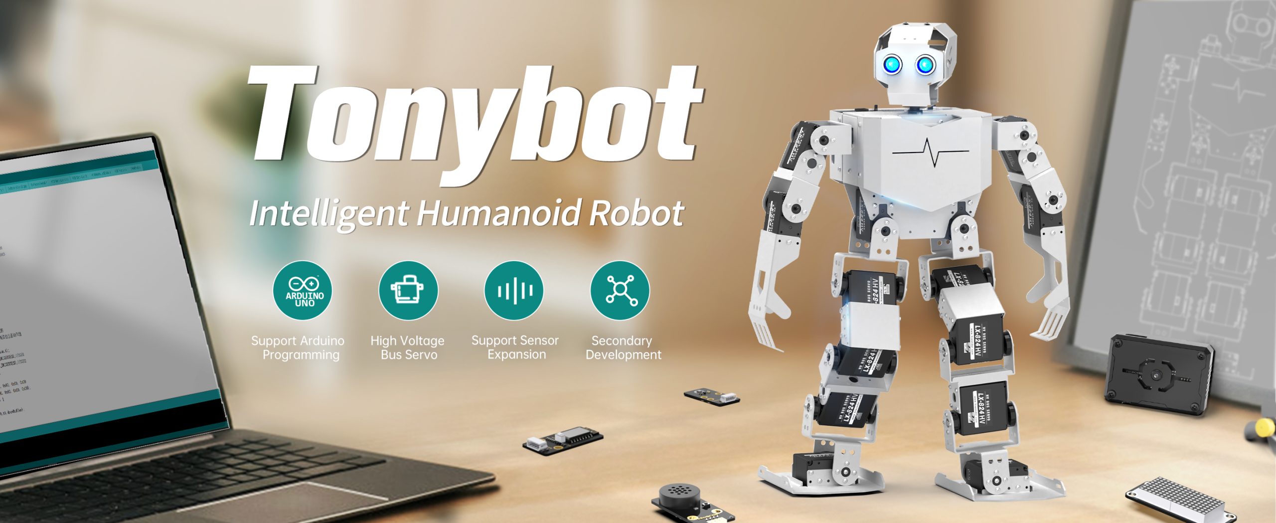 Hiwonder Tonybot Humanoid Robot with AI Vision and Voice Interaction ...