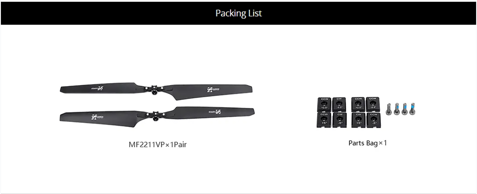 LIGPOWER MF2211VP Polymer Manual Variable Pitch Folding Propeller for ...