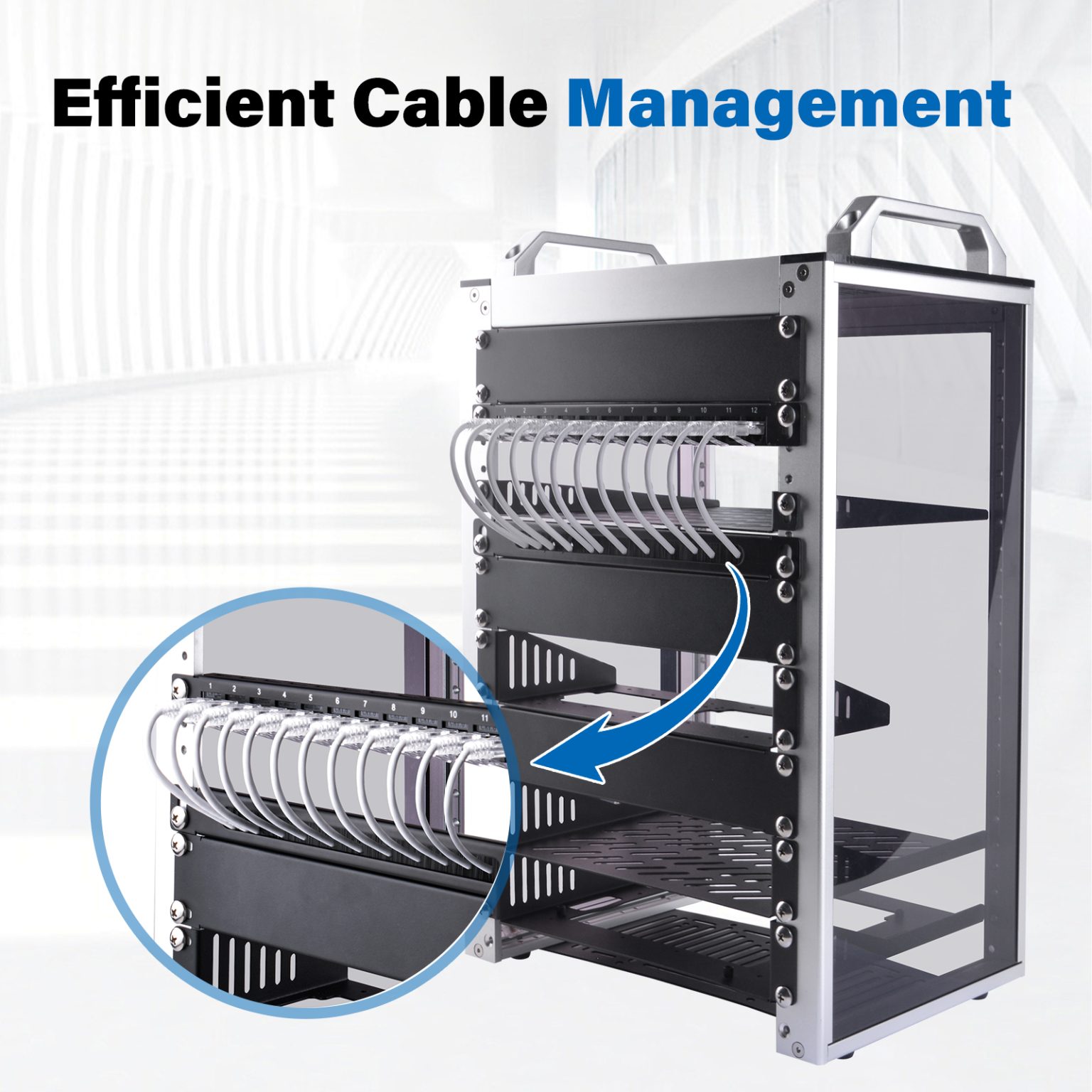 DeskPi 10 inch 0.5U Rack Cable Entry Panel with Brush Strip – Oz Robotics