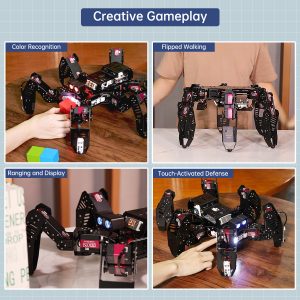 Hiwonder Spiderbot Arduino Coding Robot with AI Voice Control and Expandable Sensors Advanced ...