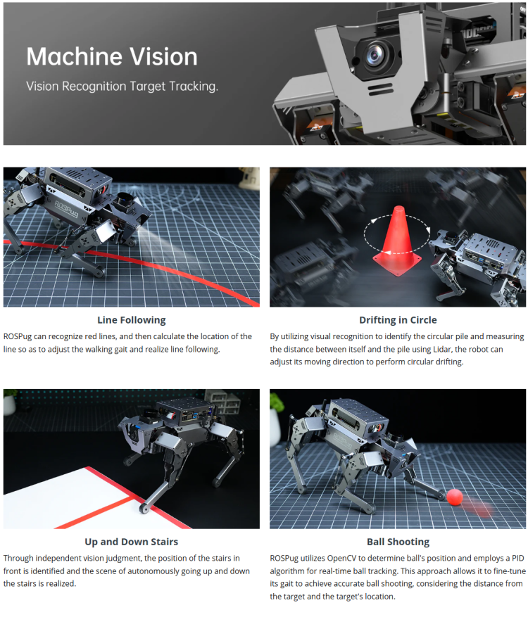ROSPug Quadruped Bionic Robot Dog Powered by Jetson Nano ROS Open Source Python Programming – Oz ...