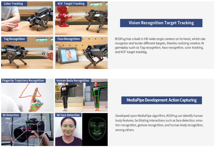 ROSPug Quadruped Bionic Robot Dog Powered by Jetson Nano ROS Open Source Python Programming – Oz ...