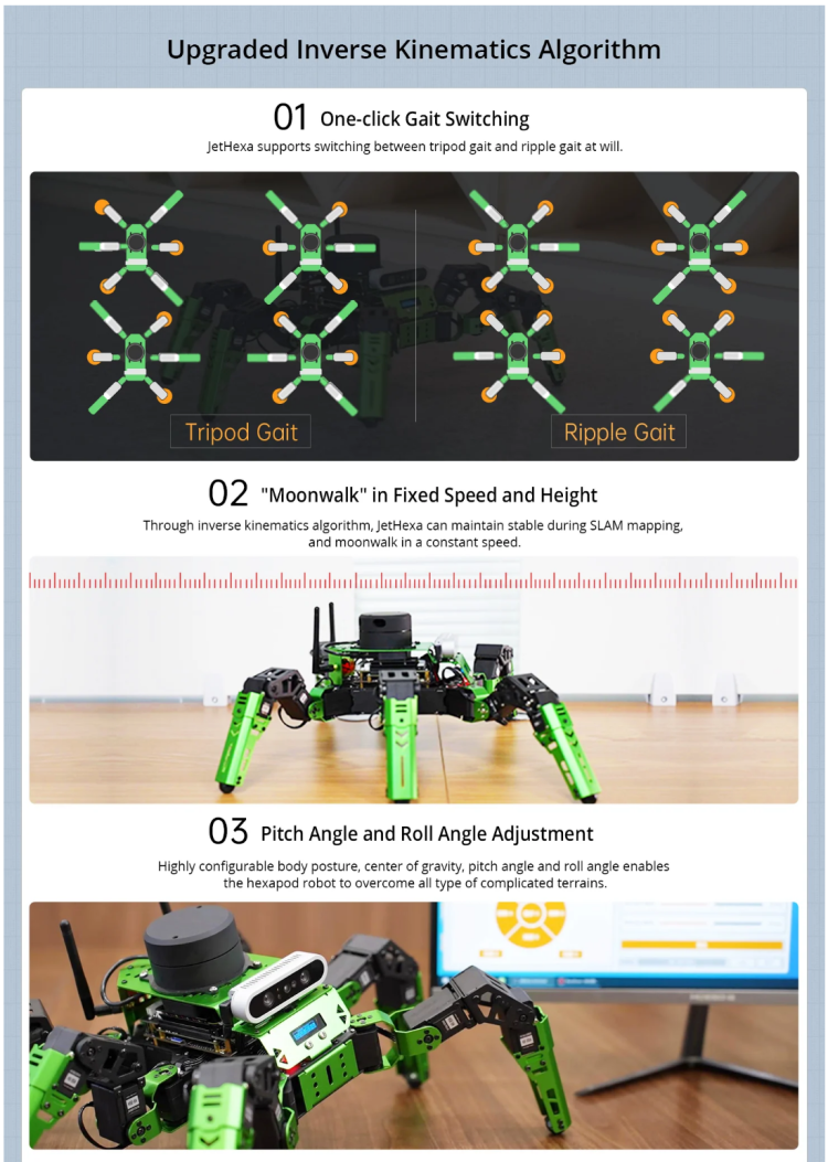 Hiwonder JetHexa ROS Hexapod Robot Kit Powered by Jetson Nano with ...