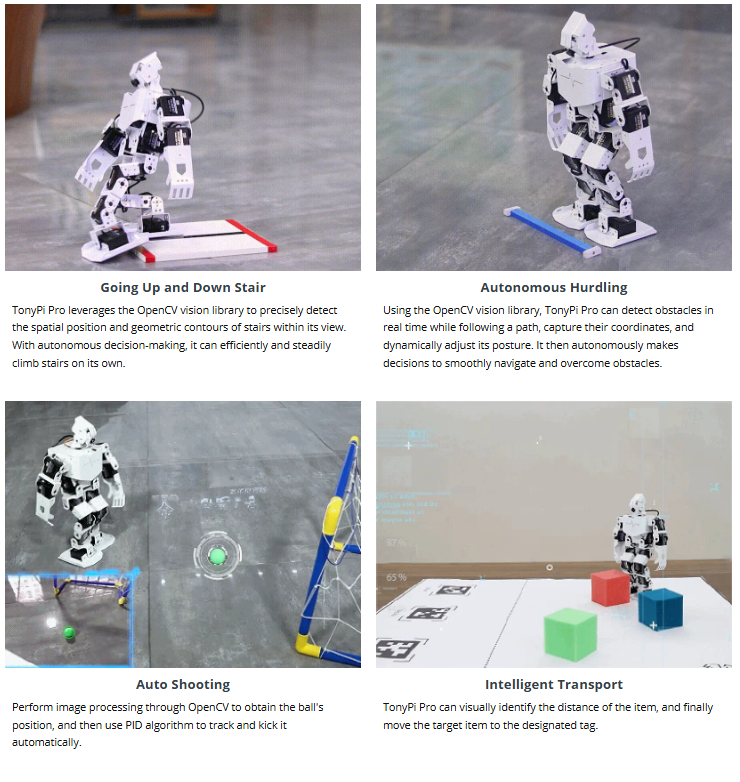 Hiwonder TonyPi Pro AI Humanoid Robot Integrated Multimodal AI Model ...