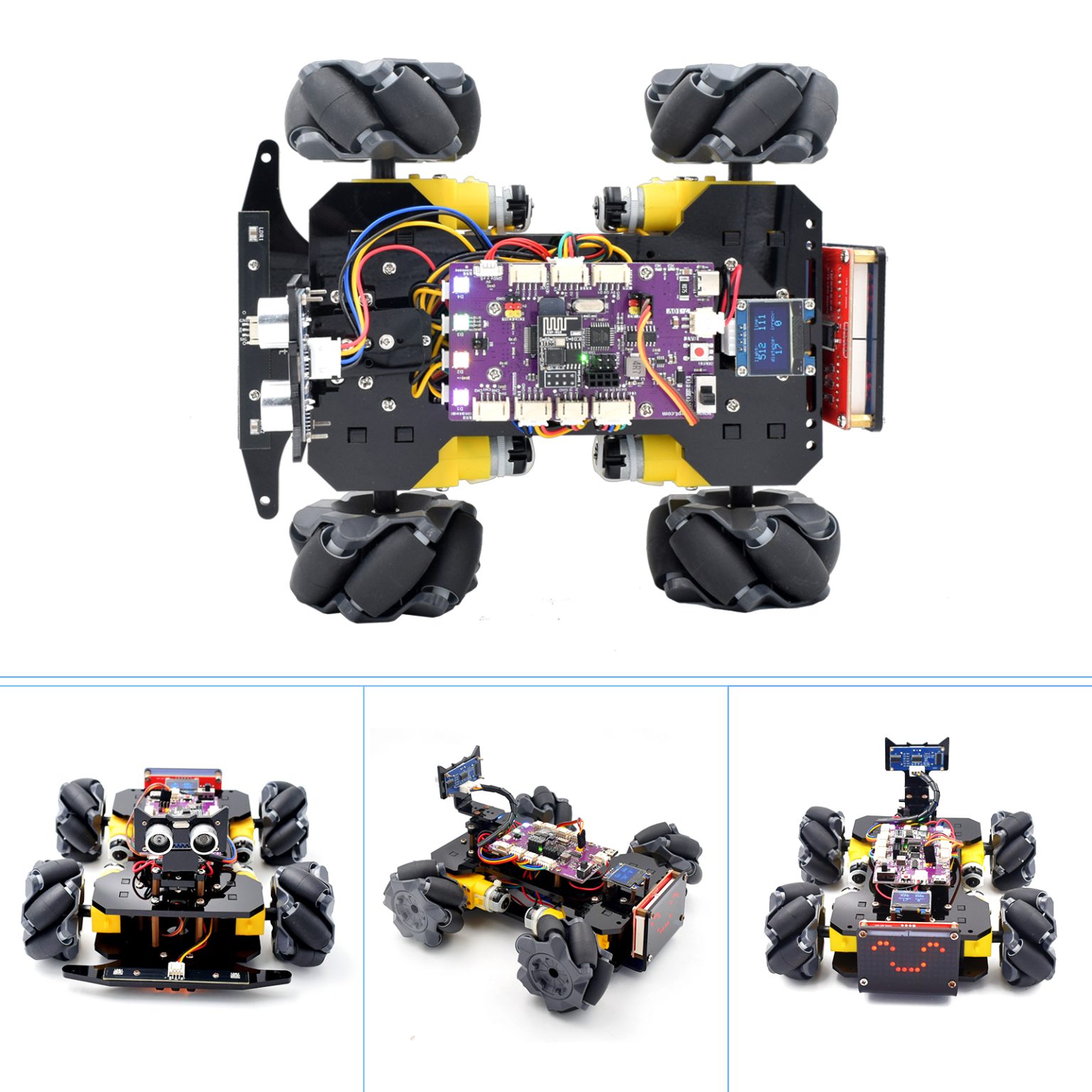 Adeept Mecanum Wheel Smart Car Kit (Compatible with Arduino IDE), Line ...