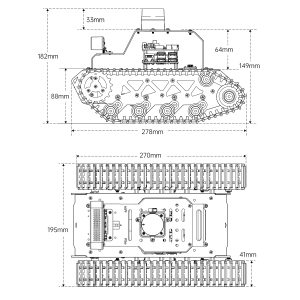 Hiwonder MentorPi T1 Tank Car, ROS2 AI SLAM Coding Robot (Starter Kit ...
