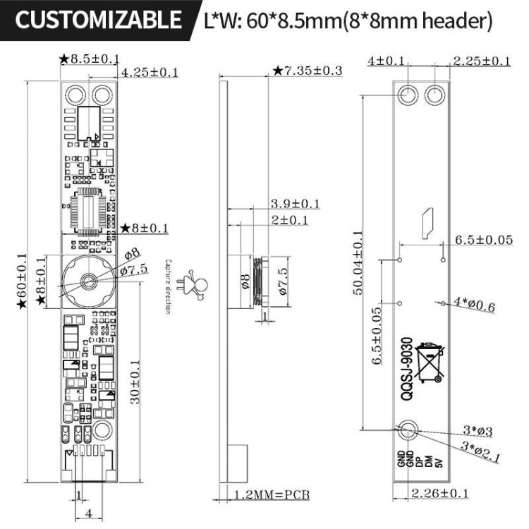 HD 2MP USB Laptop Camera Module – Oz Robotics