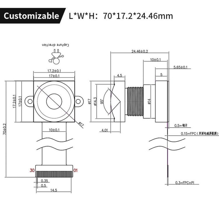 Full HD 1080P WDR Camera Module with MIPI Output – Oz Robotics