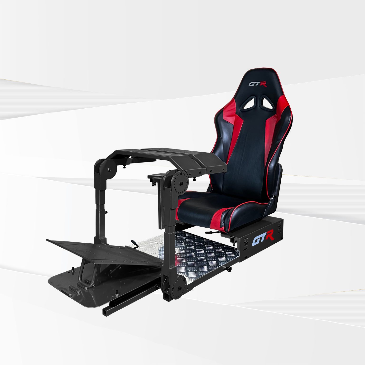 GTA Pro Model Racing Simulator Cockpit Black Frame with Black and Red ...