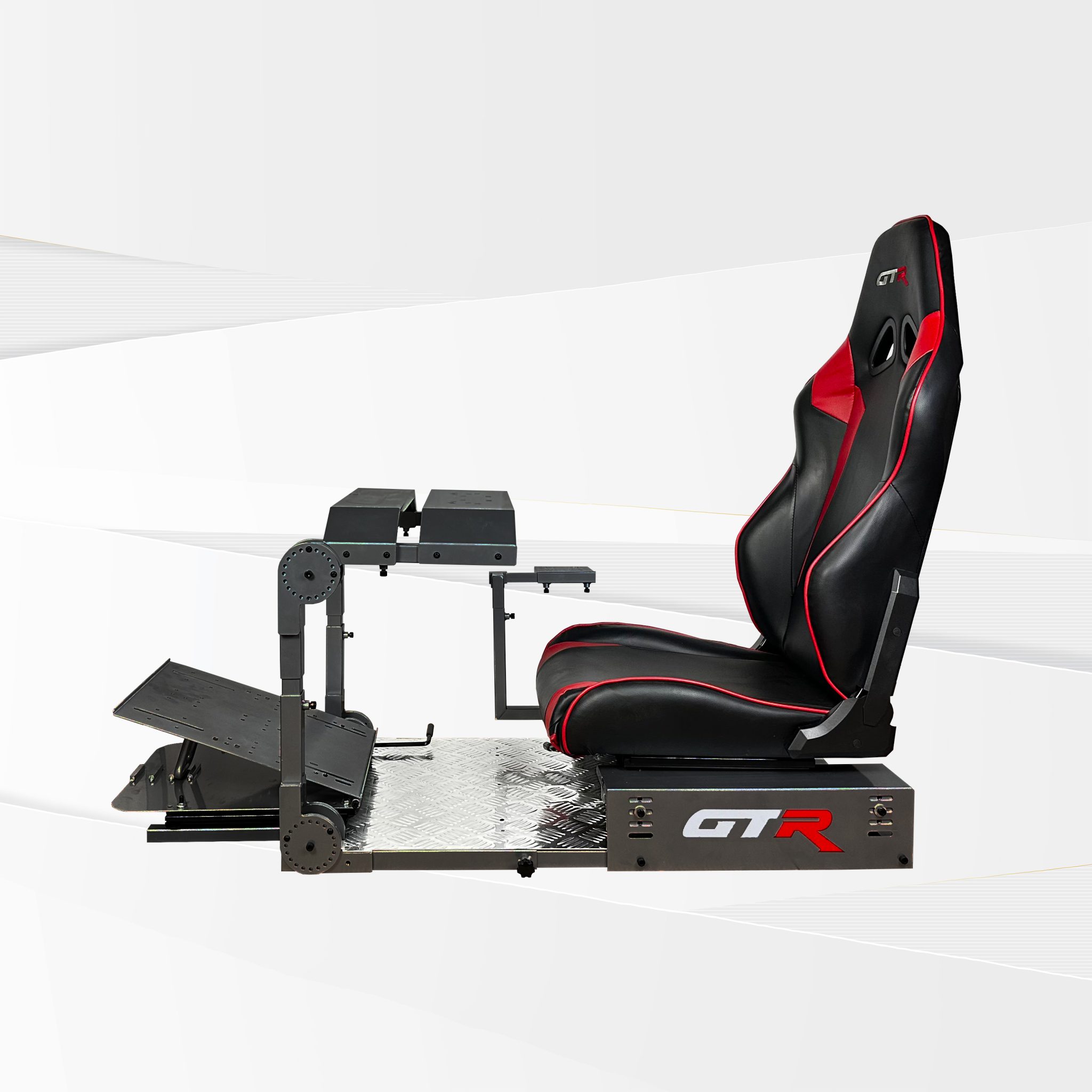 GTA Pro Model Racing Simulator Cockpit Black Frame with Black and Red ...